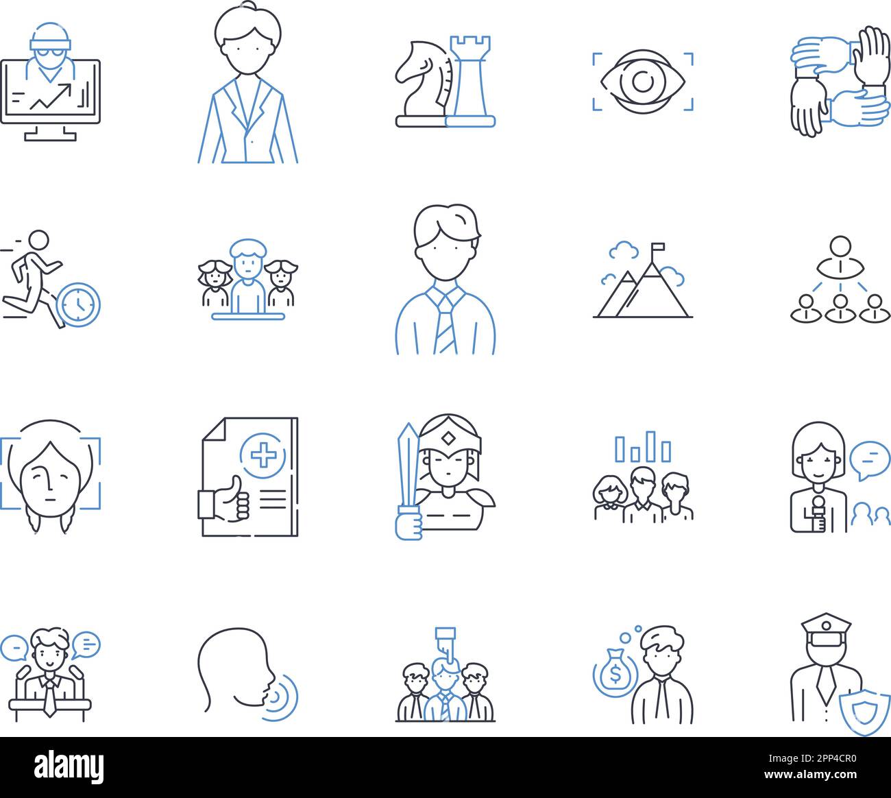 Employment ascent line icons collection. Progression, Advancement ...