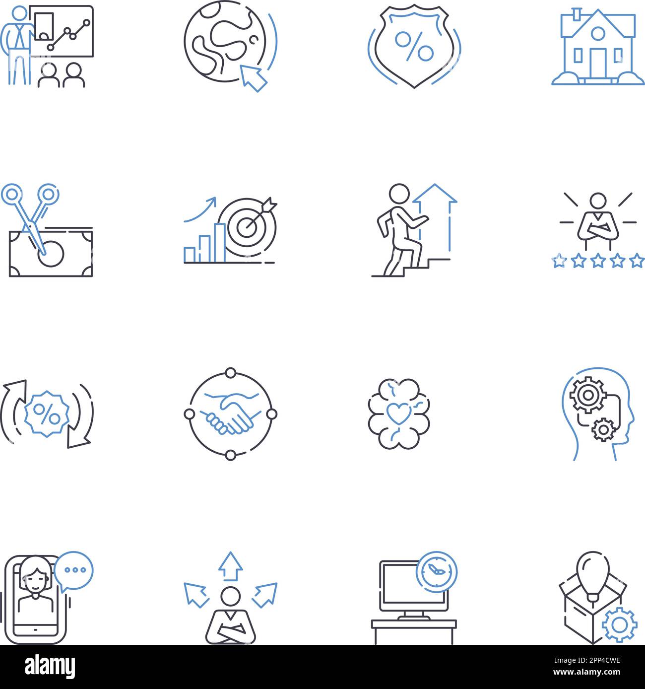 Customer experience line icons collection. satisfaction, loyalty ...