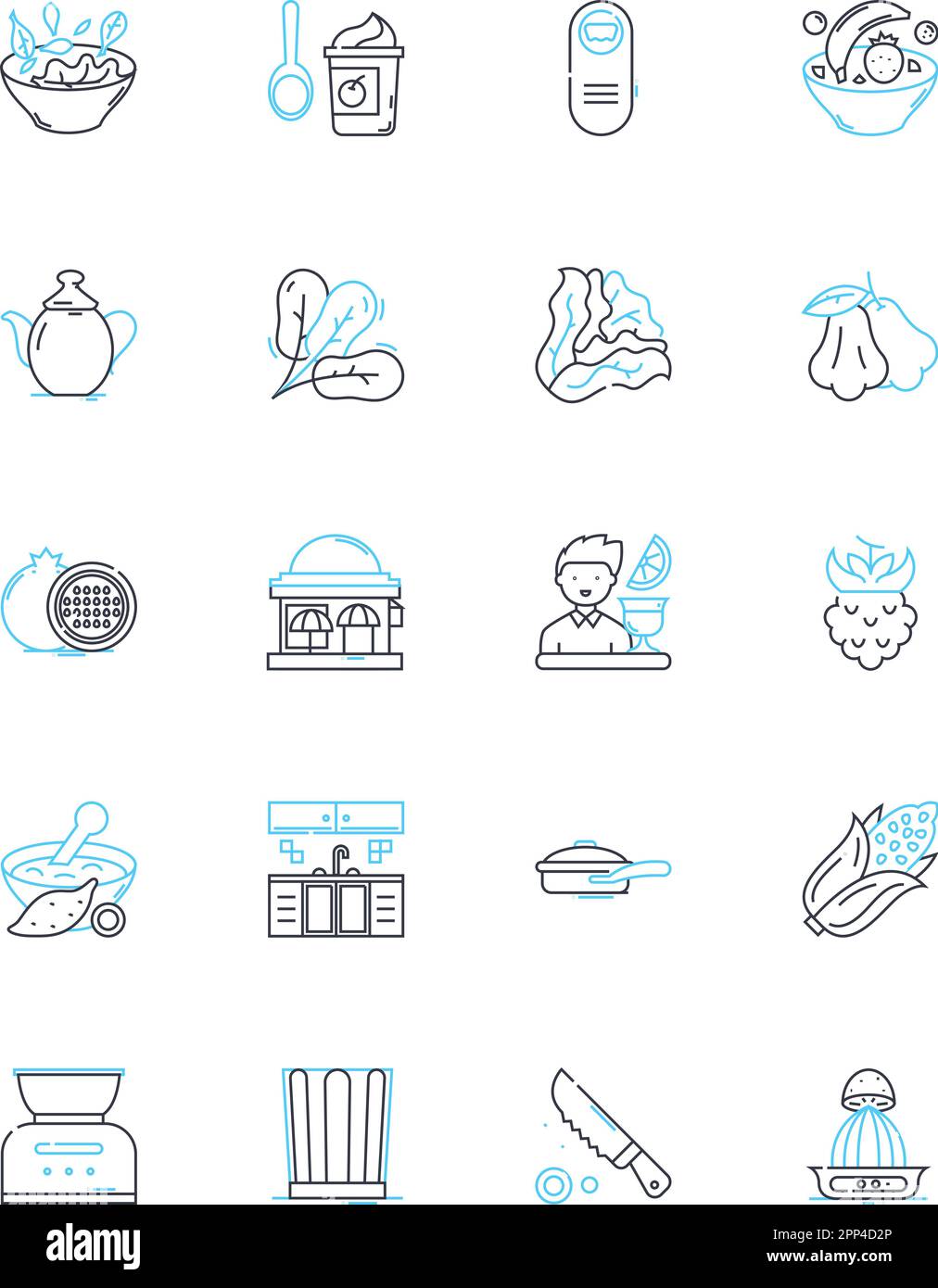 Coffee shops linear icons set. Caffeine, Latte, Espresso, Barista ...