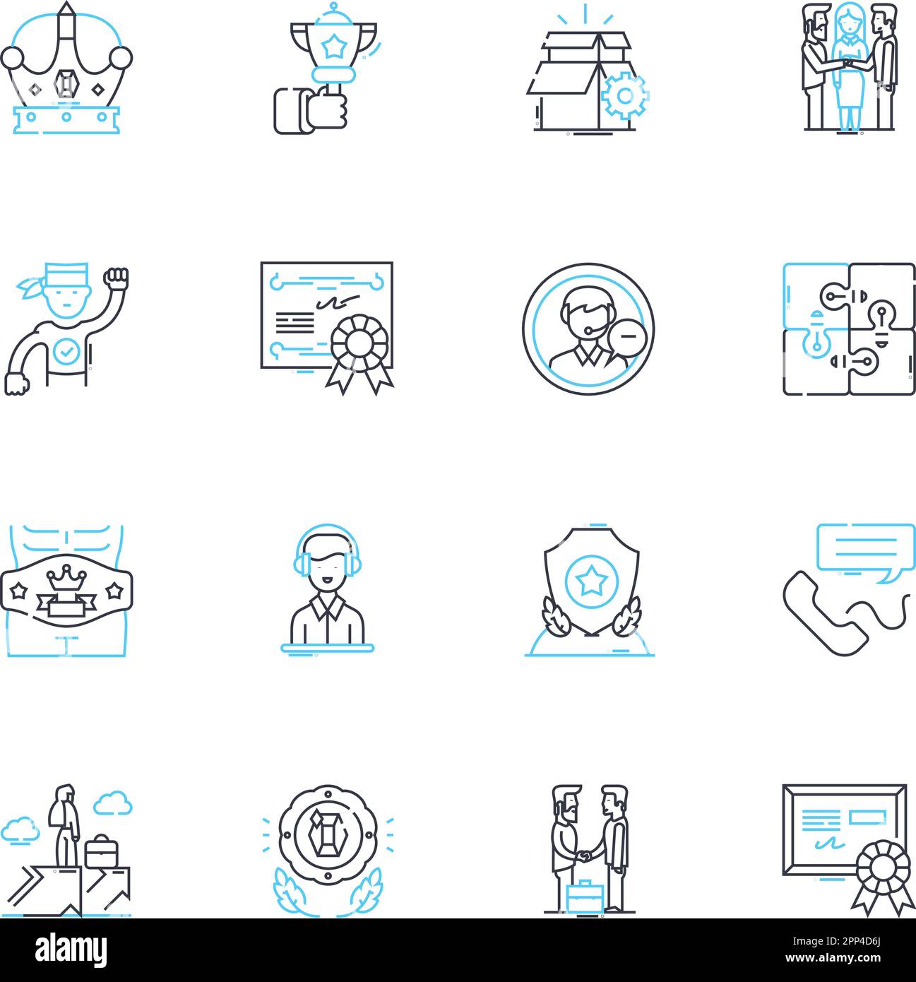 Teaching Instructor linear icons set. Inspiring, Passionate ...