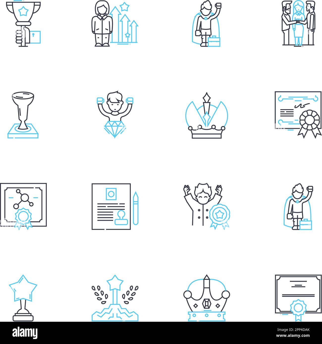 Playful conversion linear icons set. Fun, Creative, Engaging, Innovative, Playful, Amusing ...