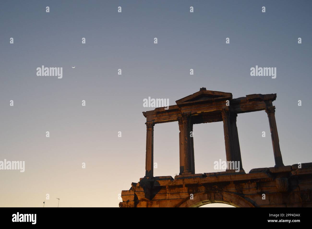 Arch of hadrian athens sunset hi-res stock photography and images - Alamy
