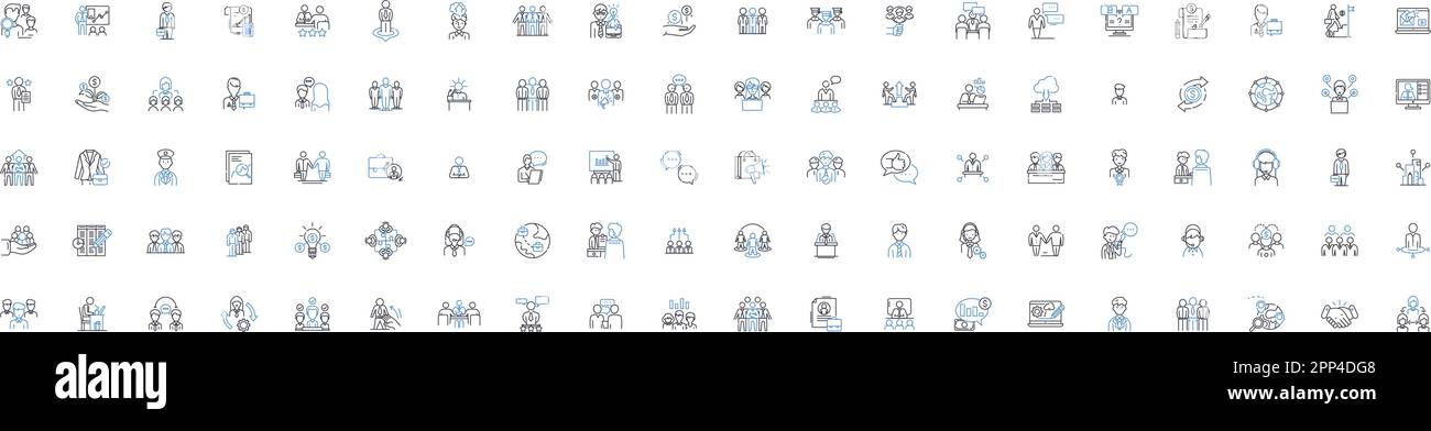 Accounting firm line icons collection. Audit, Bookkeeping, Taxation ...