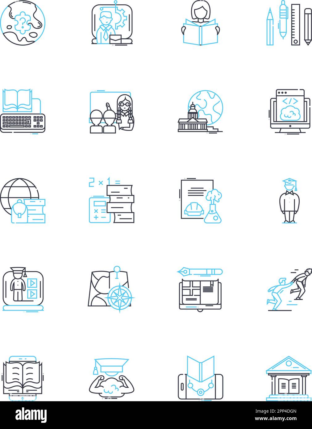 Intelligent academy linear icons set. Education, Learning, Intelligence ... Intelligent academy linear icons set. Education, Learning, Intelligence ...