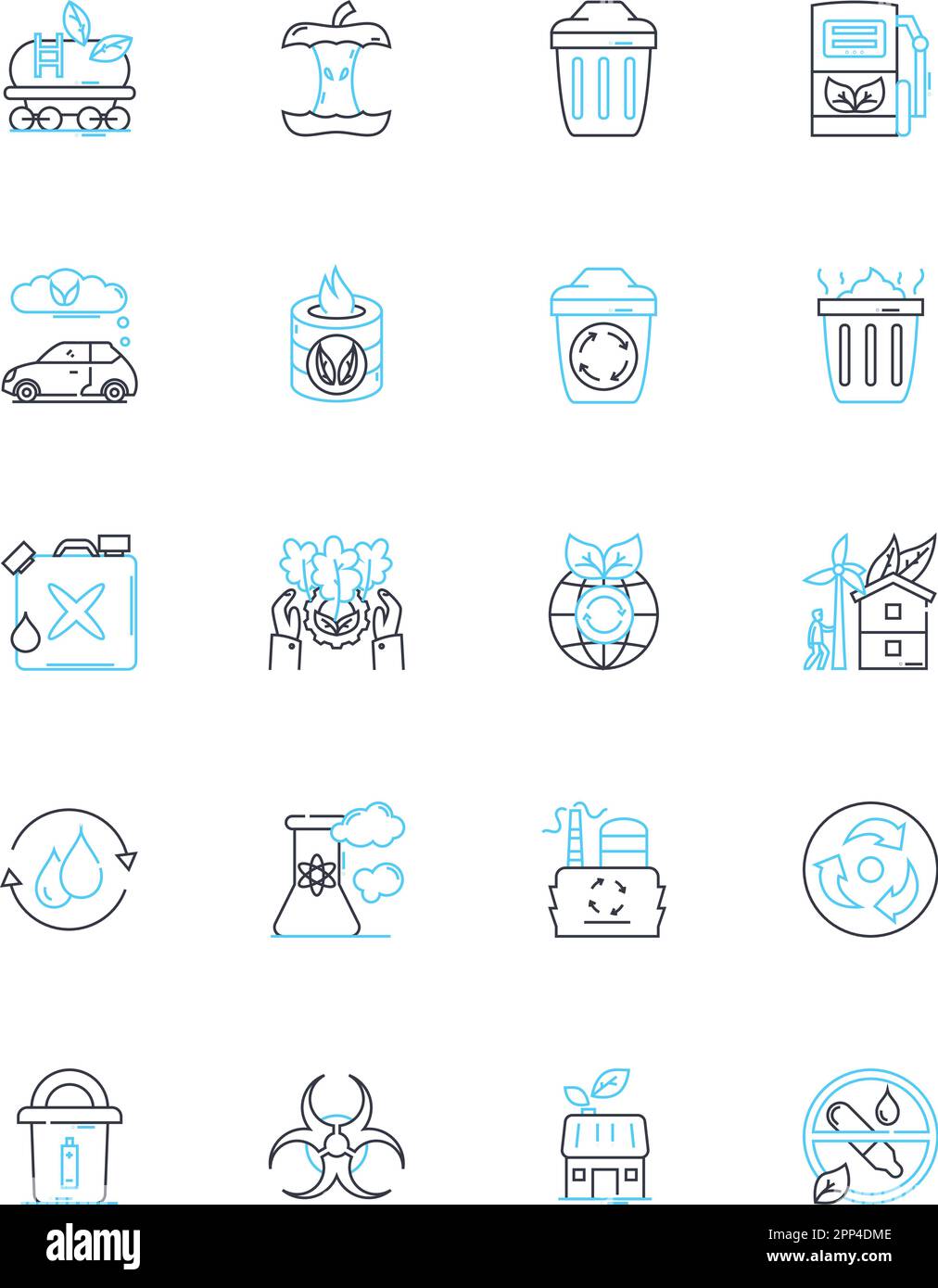 Preservation linear icons set. Conservation, Maintenance, Restoration ...