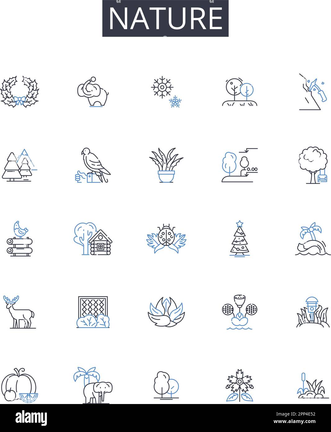 Nature line icons collection. Strategy, Optimization, Planning, Growth ... Nature line icons collection. Strategy, Optimization, Planning, Growth ...