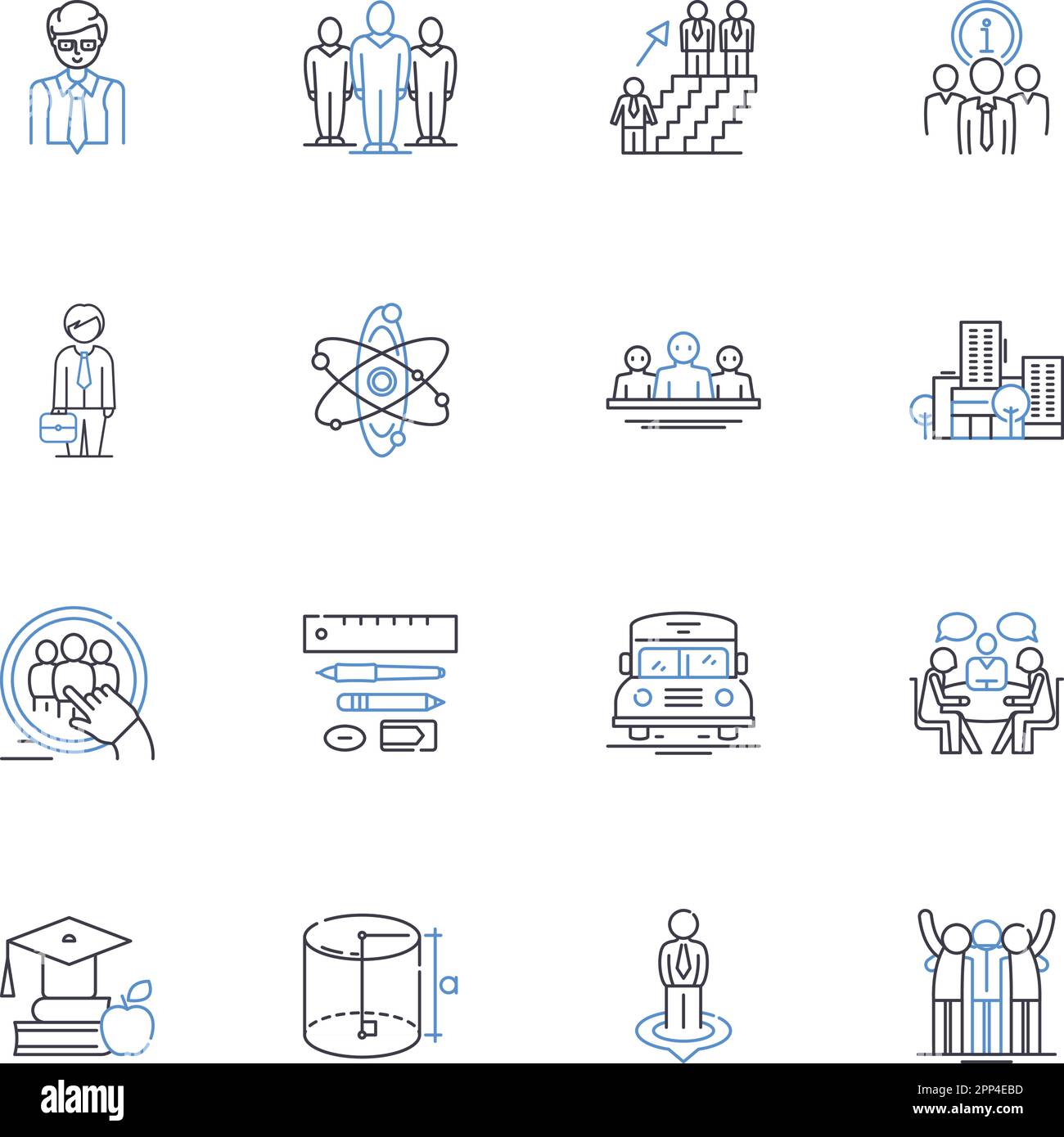 Planning and Strategy line icons collection. Vision, Objectives ...