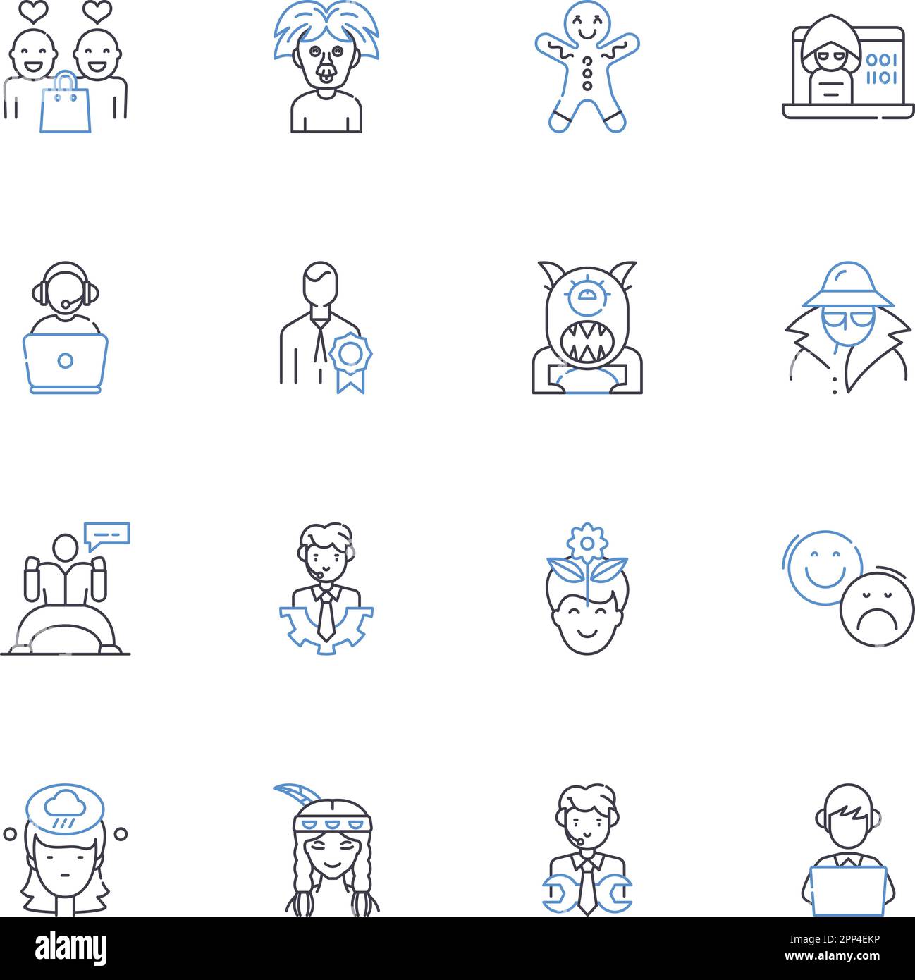 Workforce supervision line icons collection. Management, Accountability, Efficiency ...