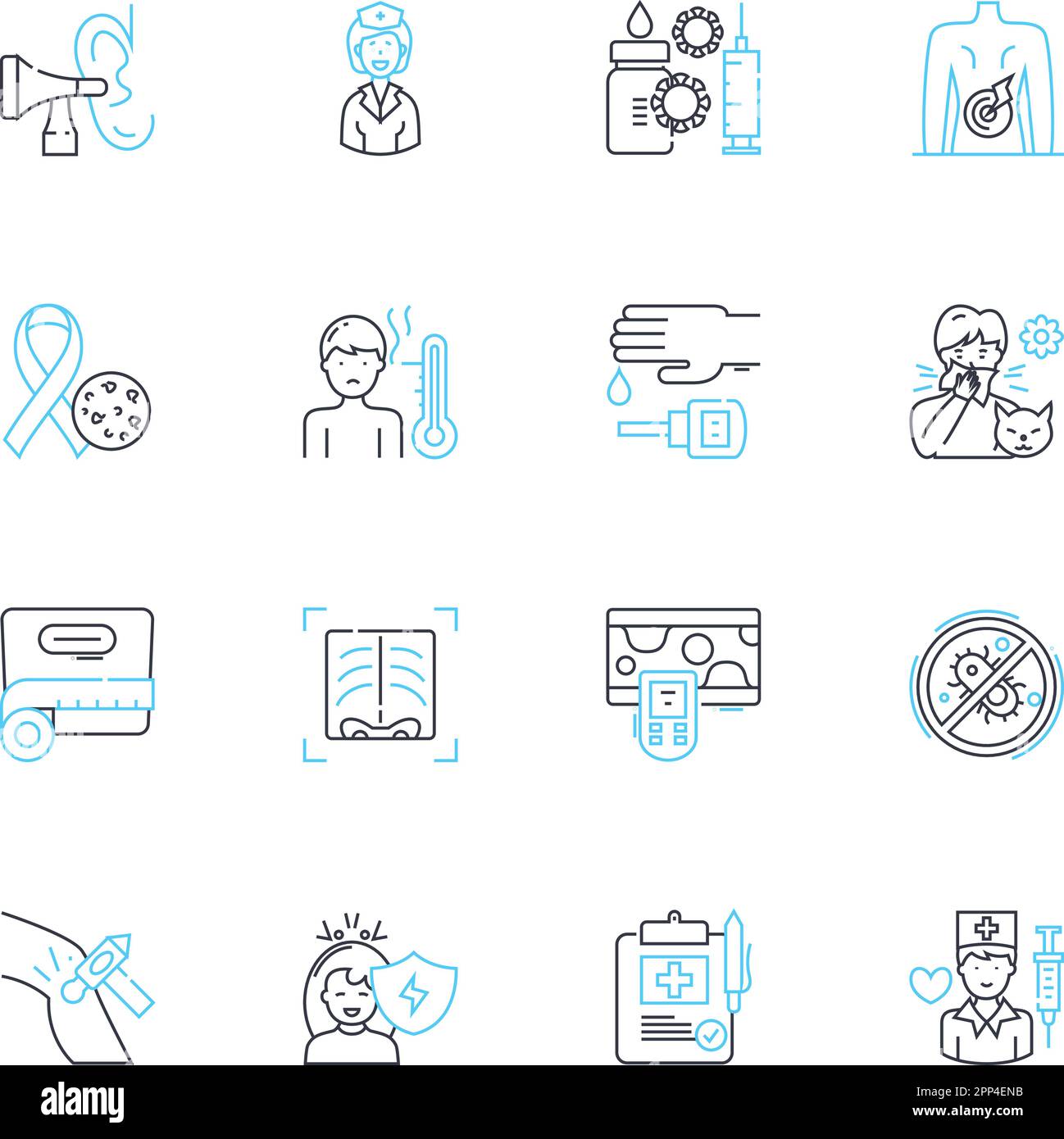 Medical institution linear icons set. ) Hospital) Clinic) Ambulance ...