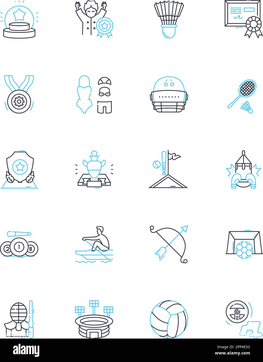 Oversight linear icons set. Supervision, Monitoring, Inspection ...