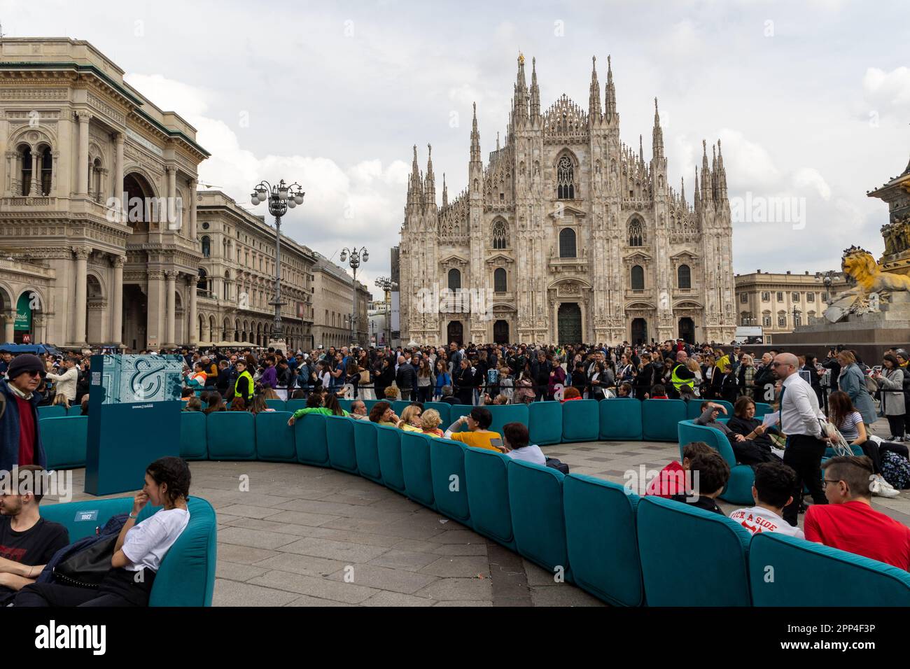 Milan, Italy - 22nd 22nd April 2023 -Fuorisalone Milan design week - a ...
