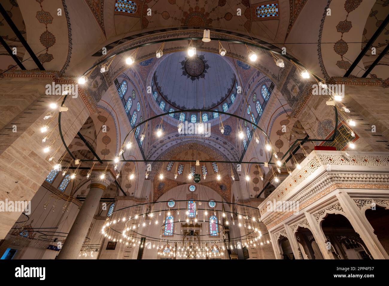 Interior of Bayezid II Mosque, Fatih, Istanbul, Turkey Stock Photo - Alamy
