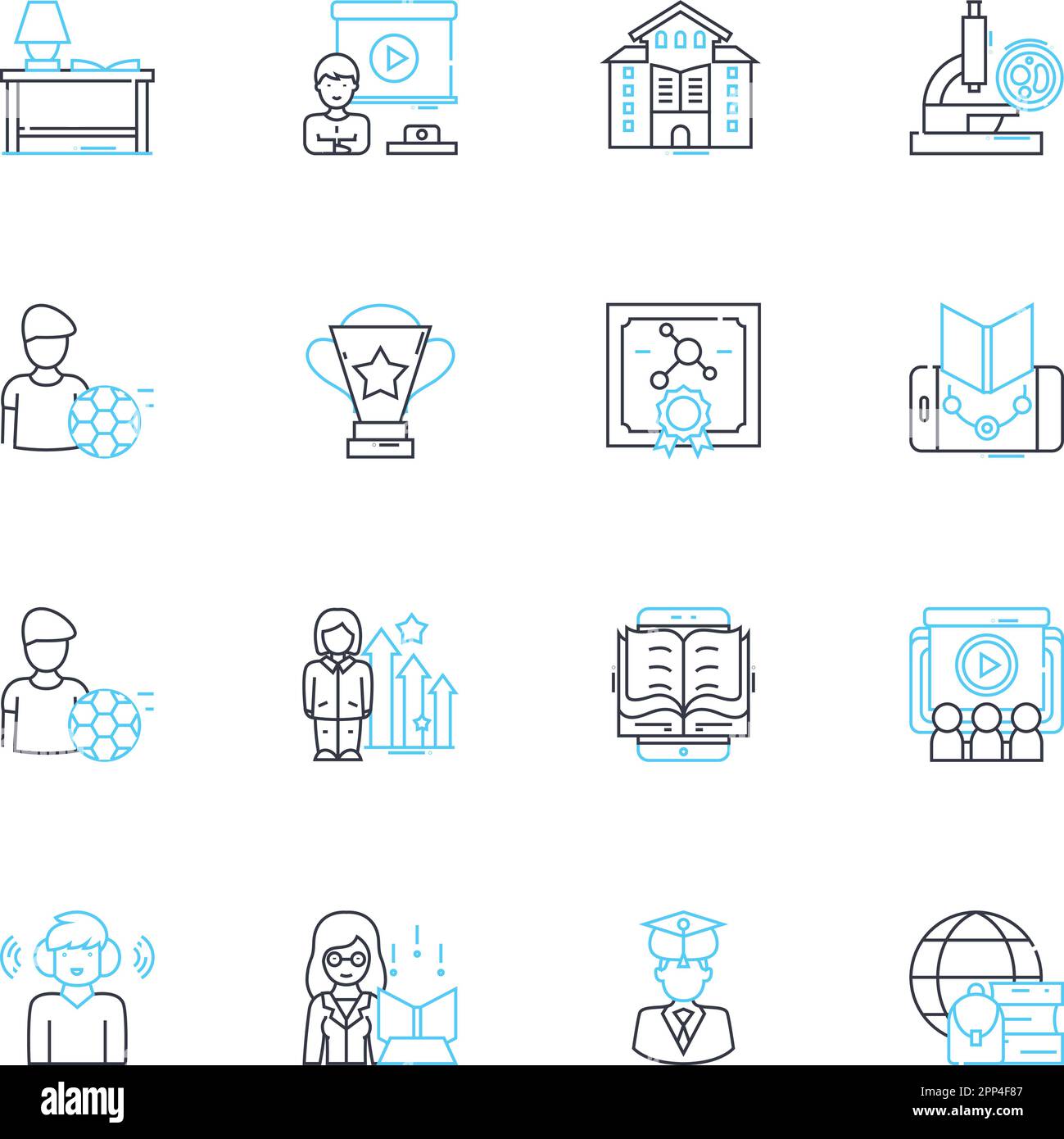 Instructional worth linear icons set. Valuable, Productive, Beneficial ...