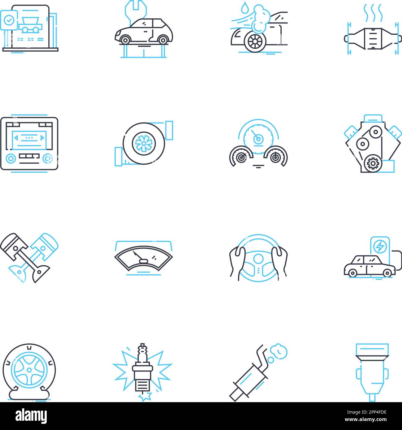 Procure a wagon linear icons set. Purchase, Transport, Logistics ...