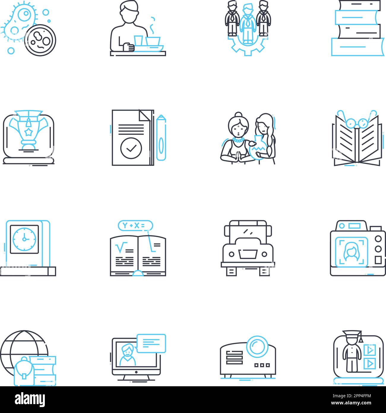 Primary school linear icons set. Education, Learning, Curriculum ... Primary school linear icons set. Education, Learning, Curriculum ...