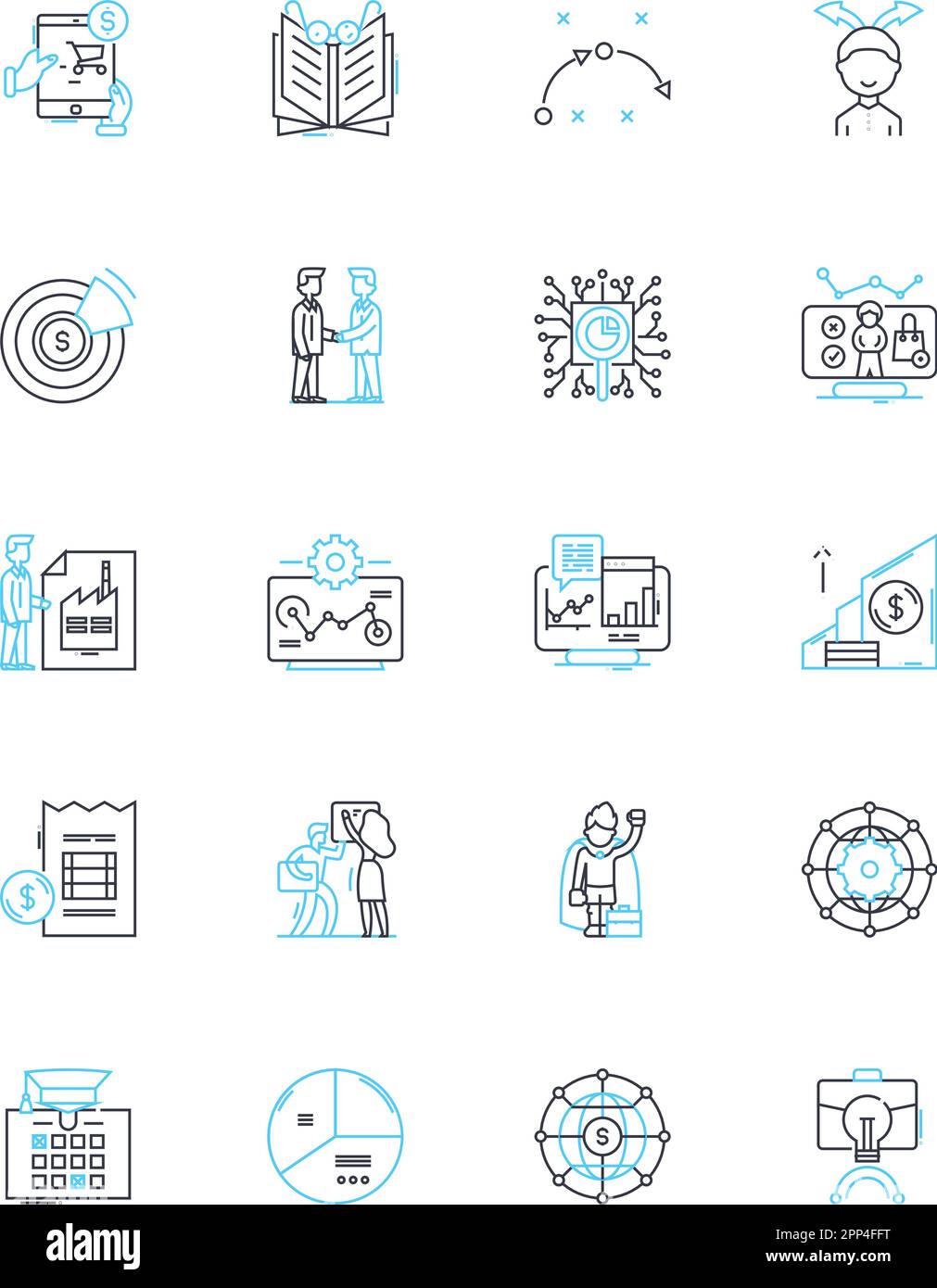 Professional leadership linear icons set. Visionary, Motivational ...