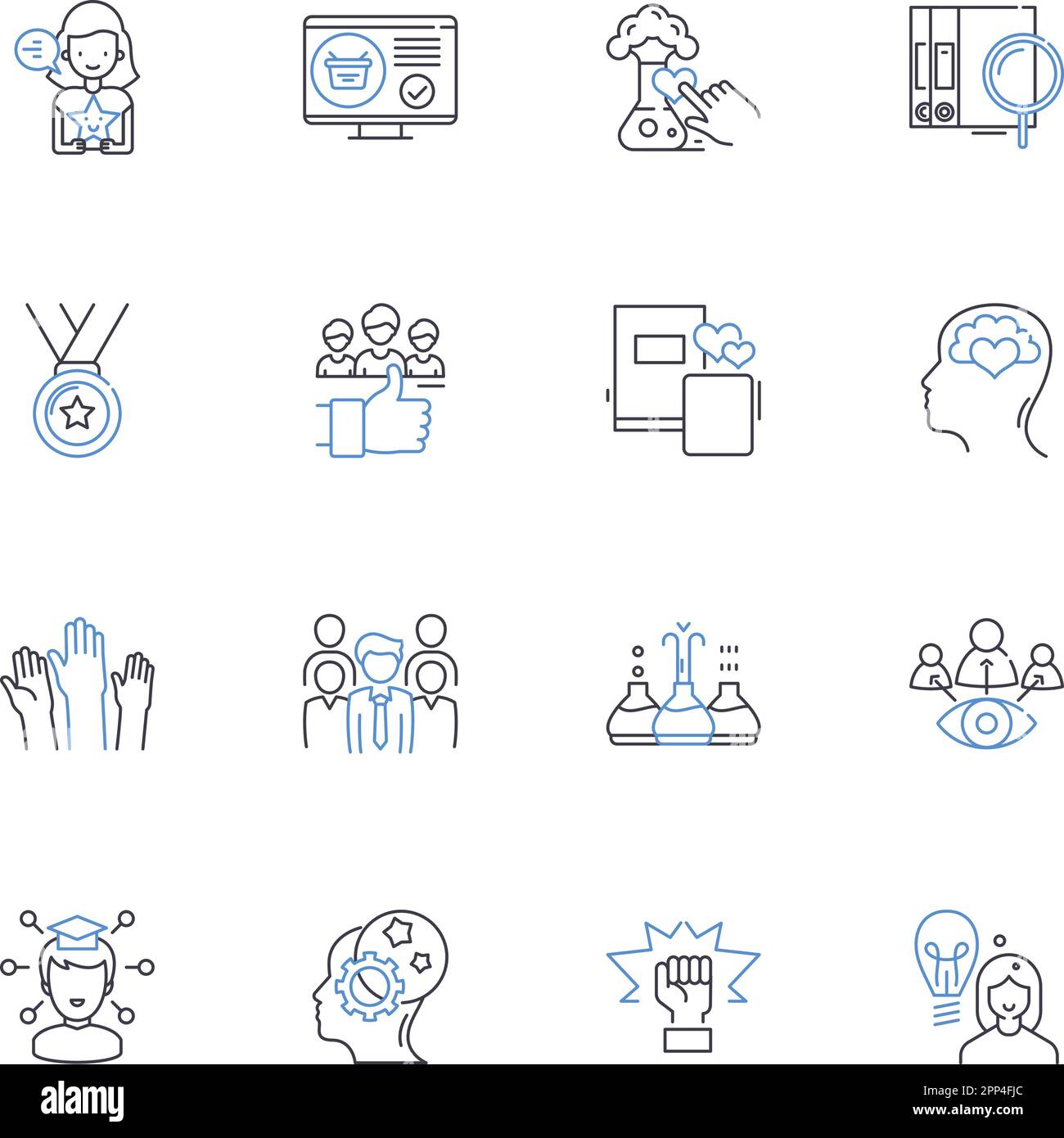 Partner thinking line icons collection. Synergy, Collaboration ...