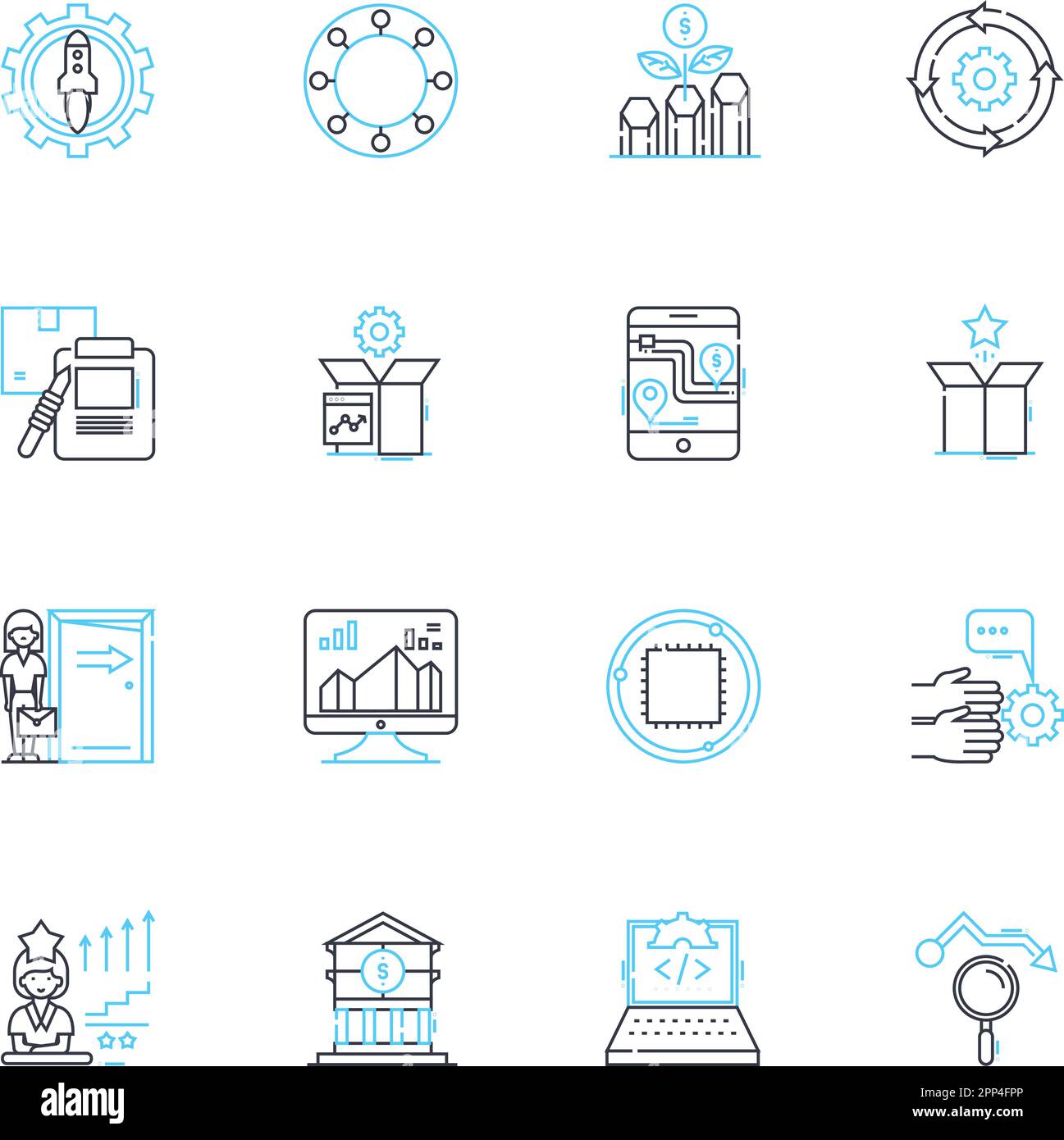 Expense Tracking linear icons set. Budgeting, Finance, Tracking ...