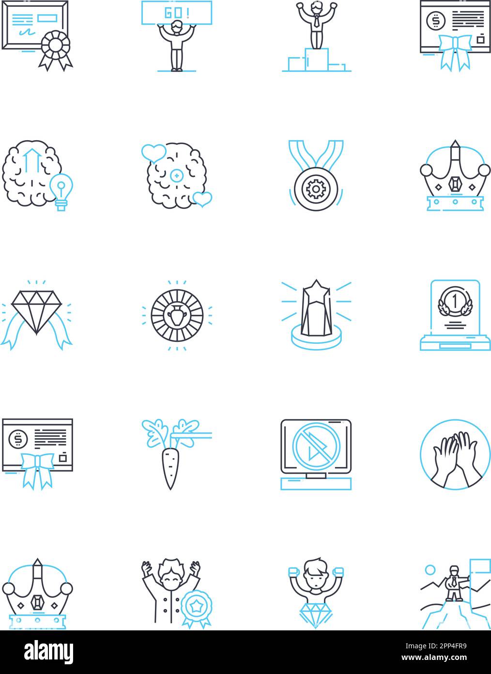 Leadership Development linear icons set. Mentorship , Influence ...