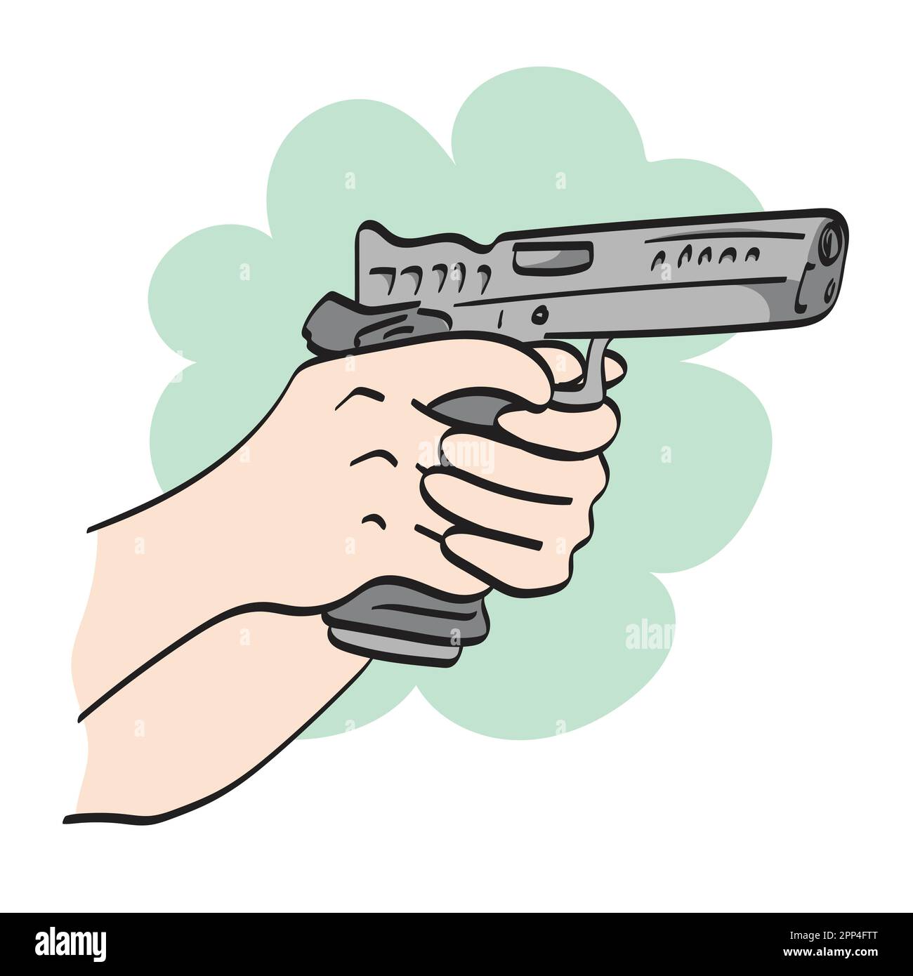 Vector Hand With Gun
