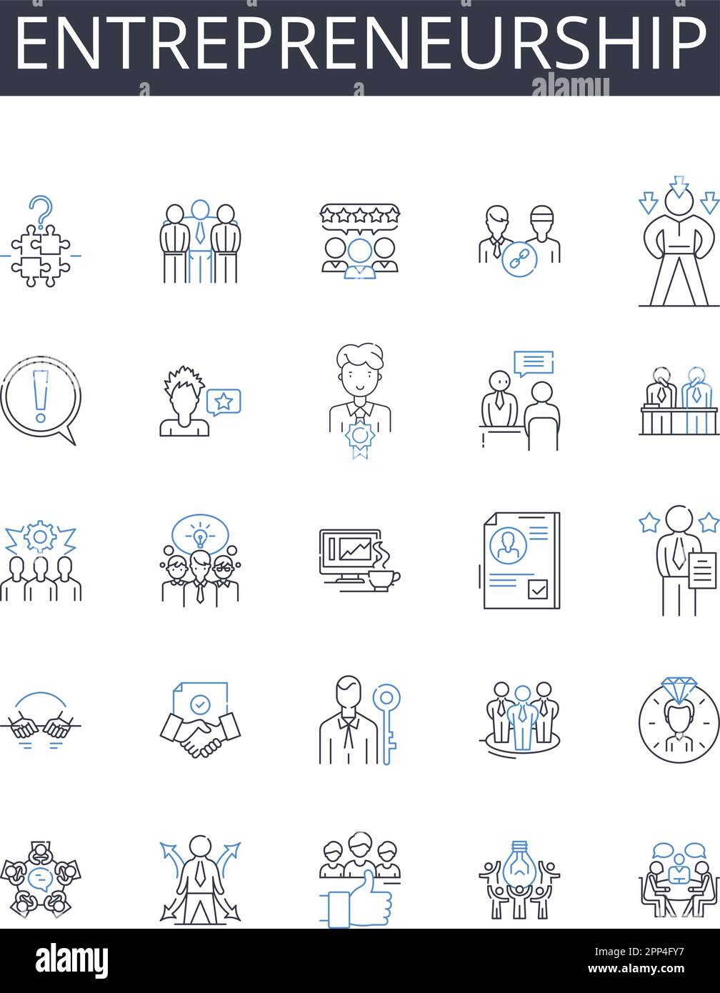 Entrepreneurship line icons collection. Creativity, Innovation ...