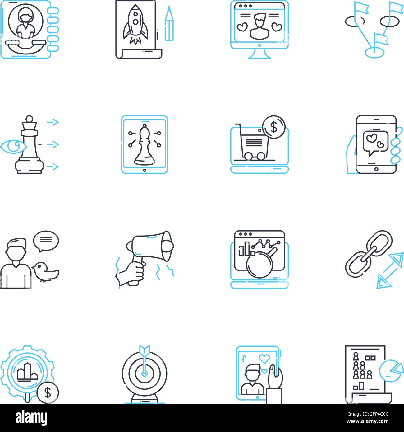 Regional business linear icons set. Local, Community, Regional ...