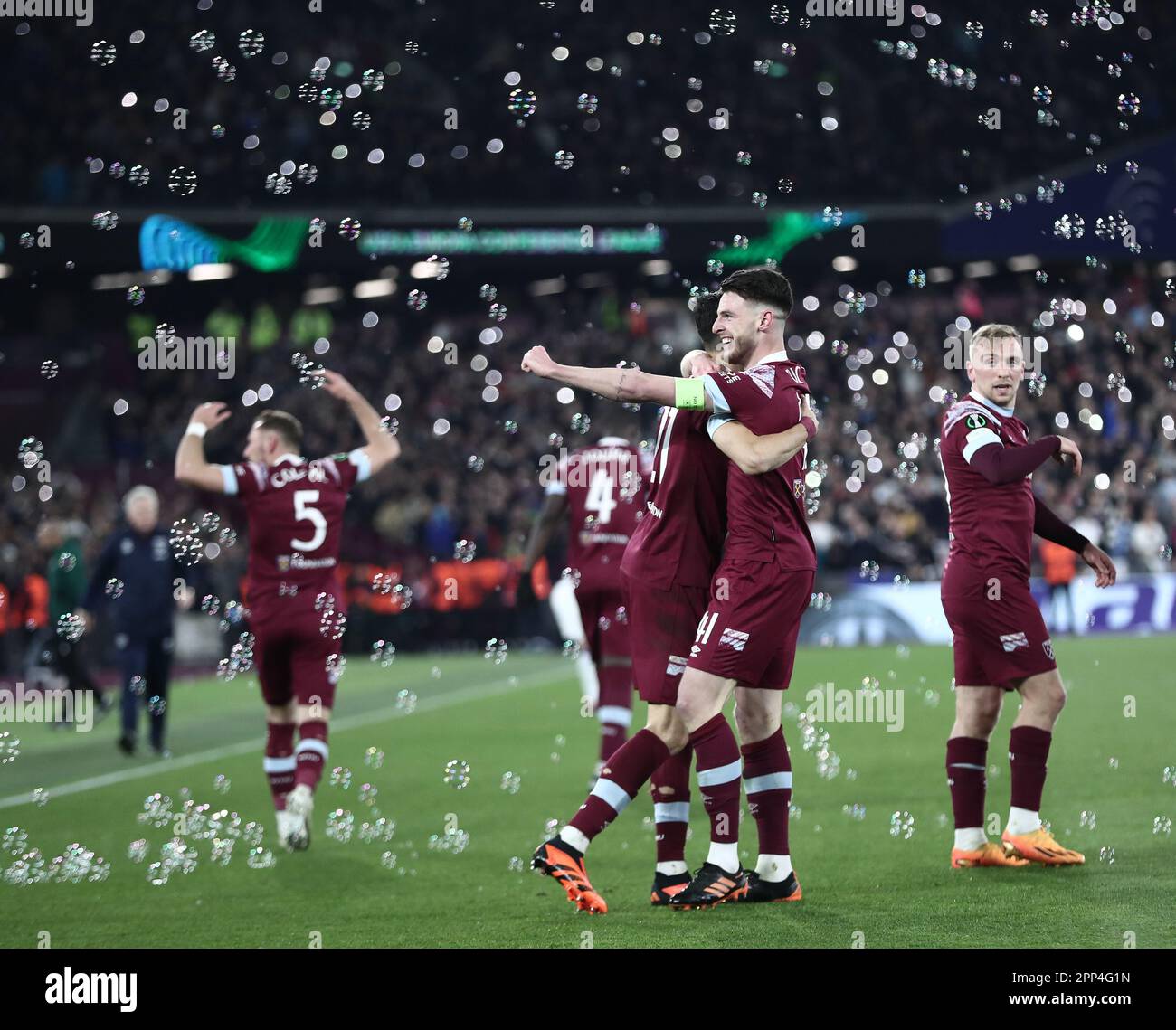 during West Ham United v KAA Gent football match, UEFA Europa ...