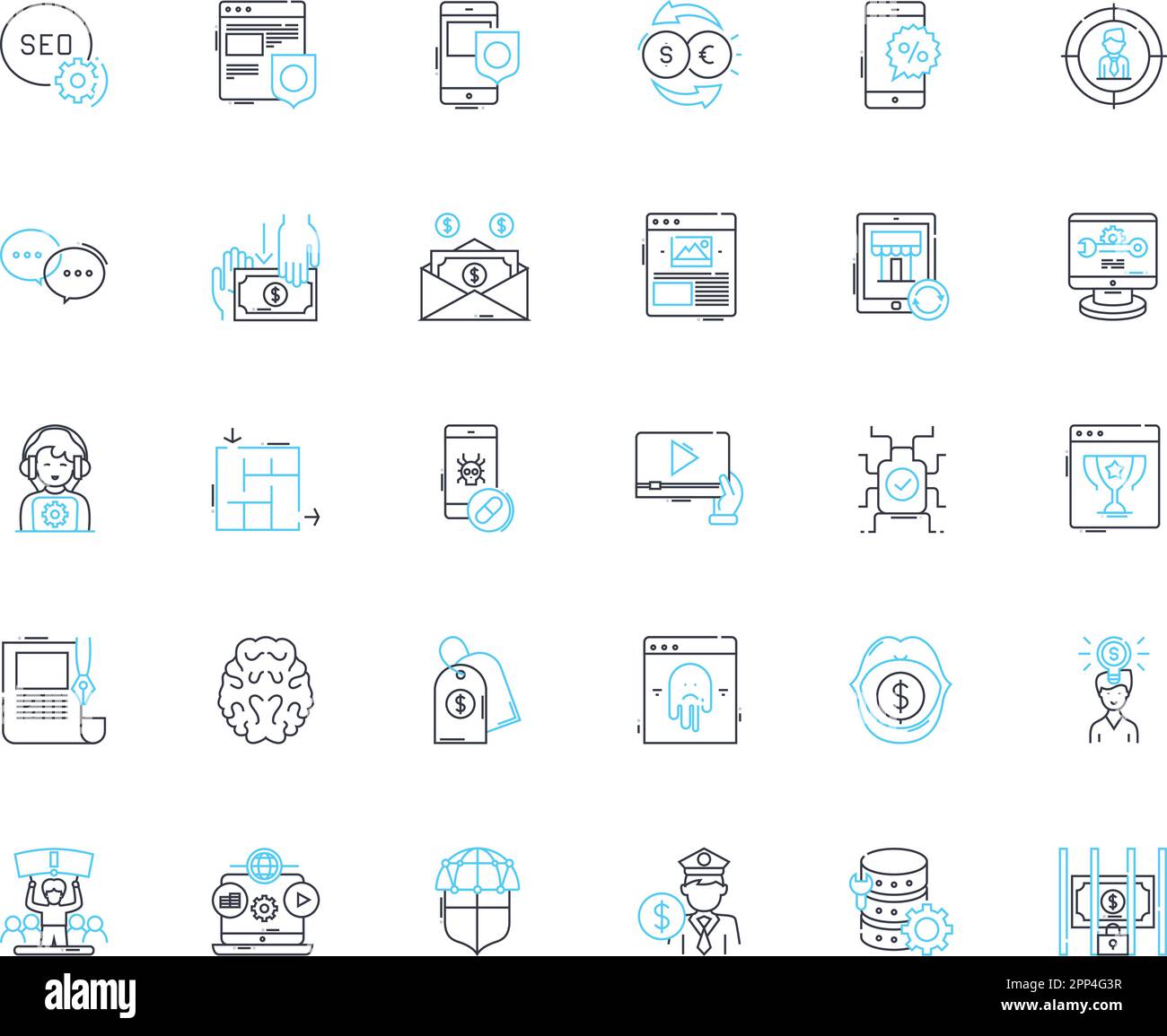 Product refinement linear icons set. Polishing, Improvement ...