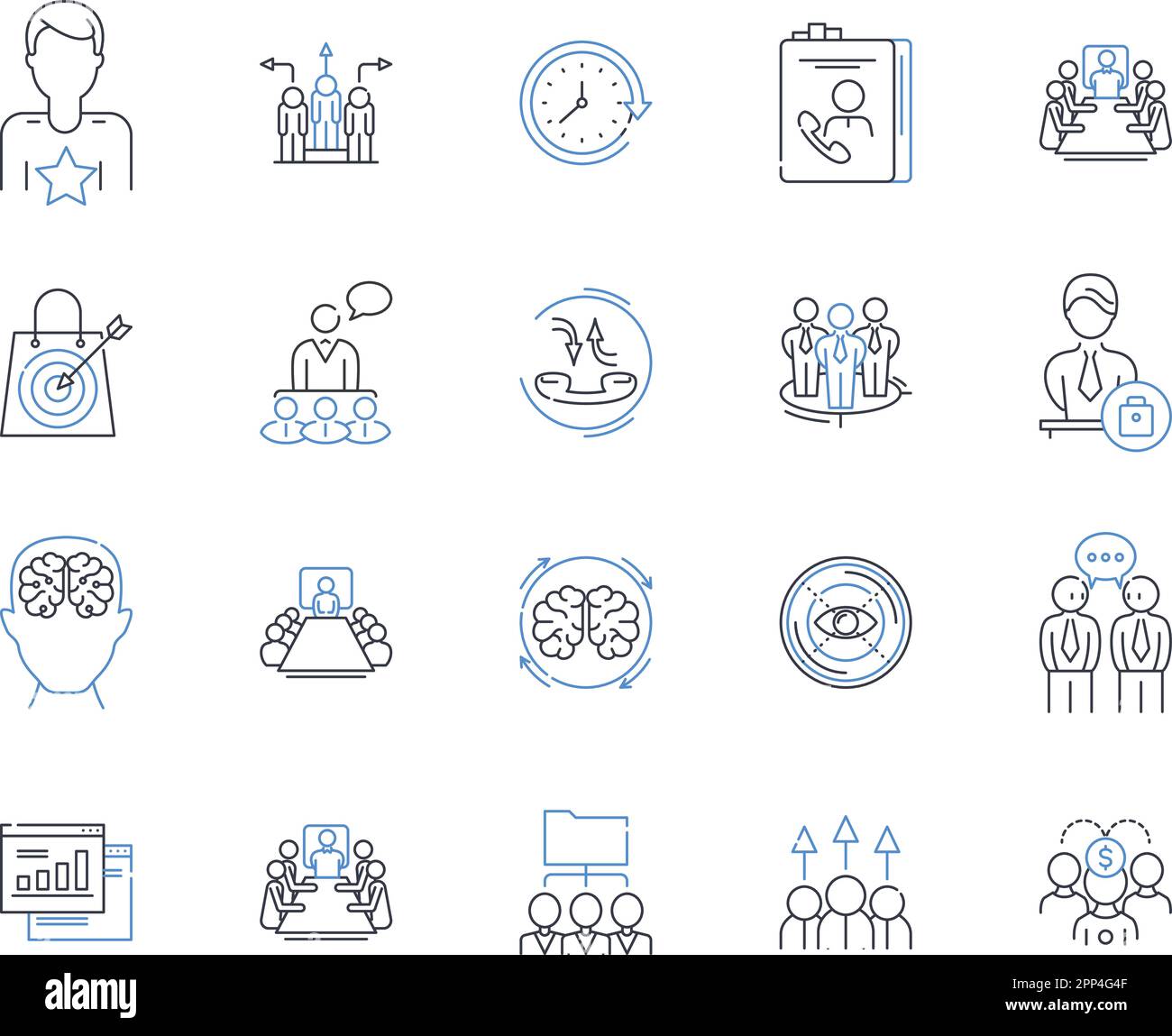 Combined Effort Line Icons Collection Collaboration Unity Synergy Teamwork Cohesion Joint