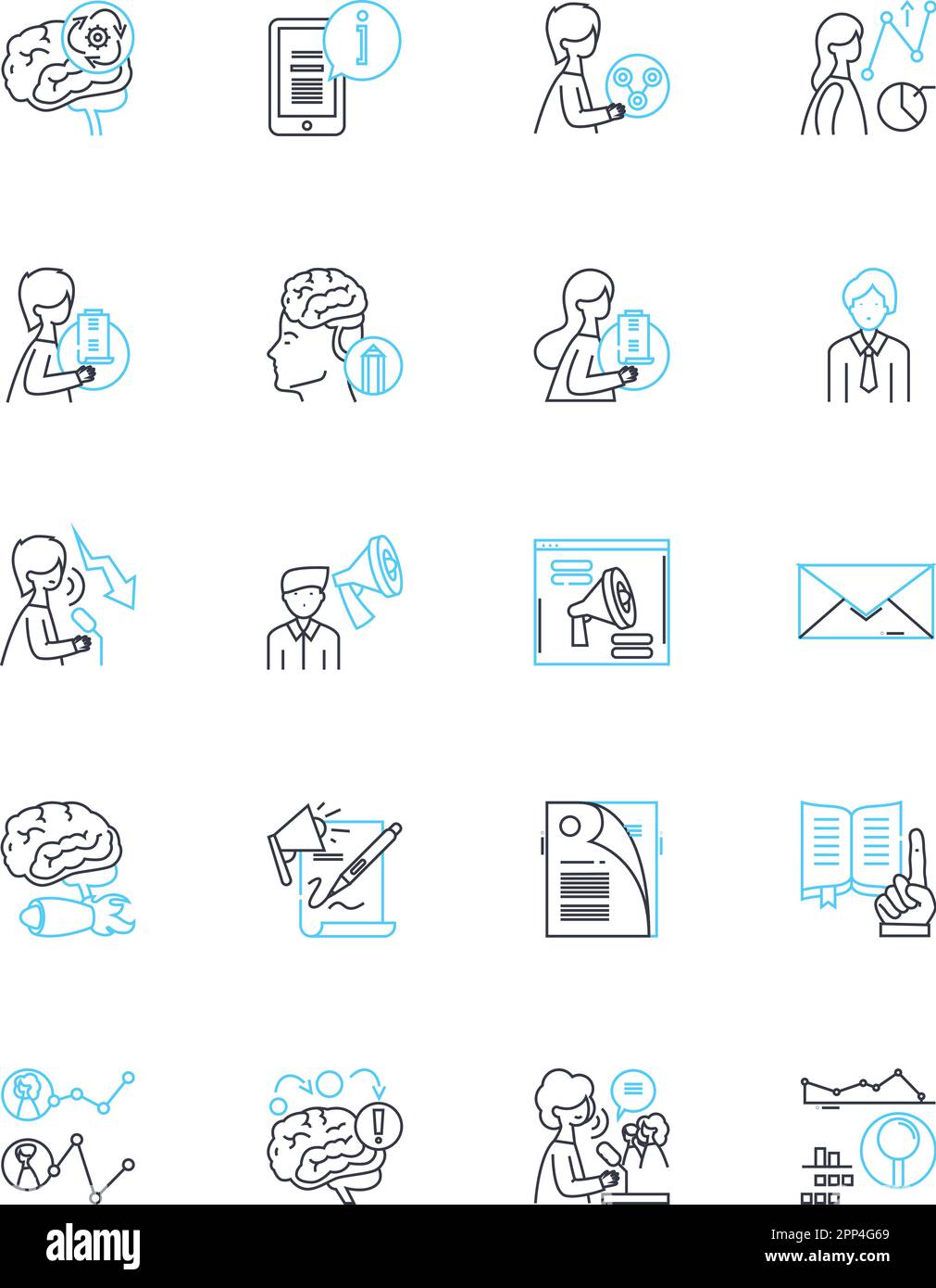 Emotional Attachment Linear Icons Set Love Bond Connection Devotion Affection Commitment