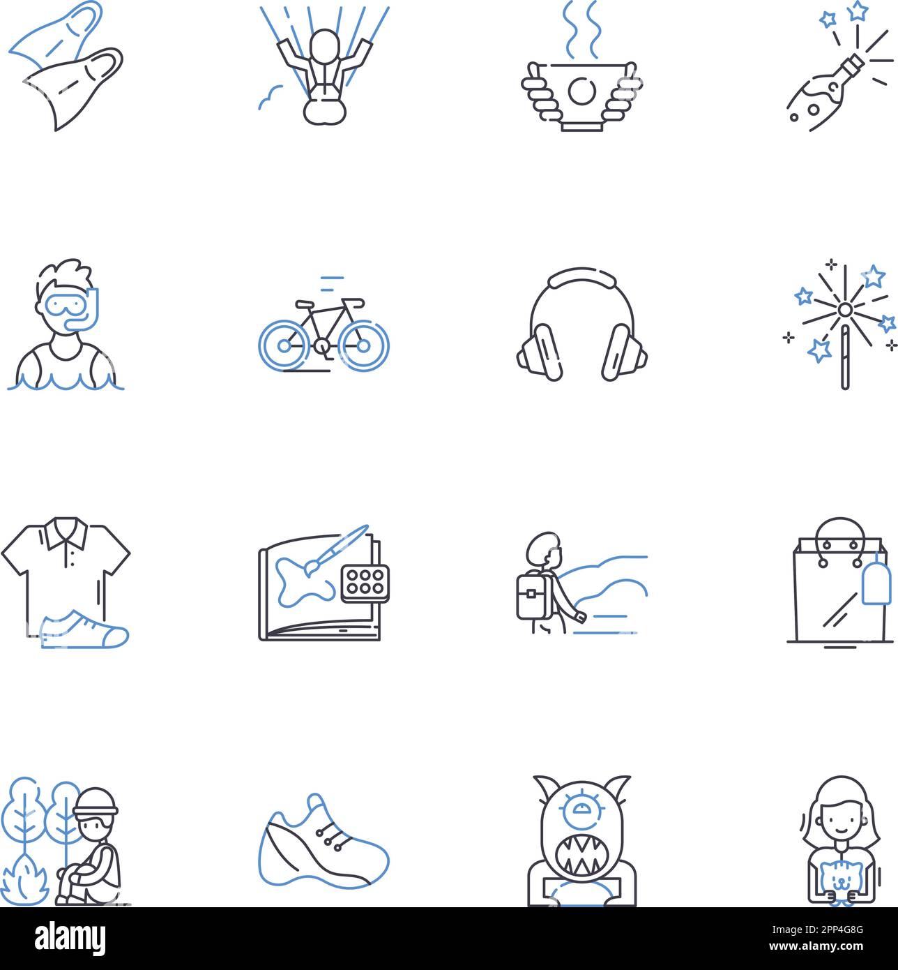 Fun line icons collection. Playful, Amusing, Lively, Jovial, Frolicsome ...