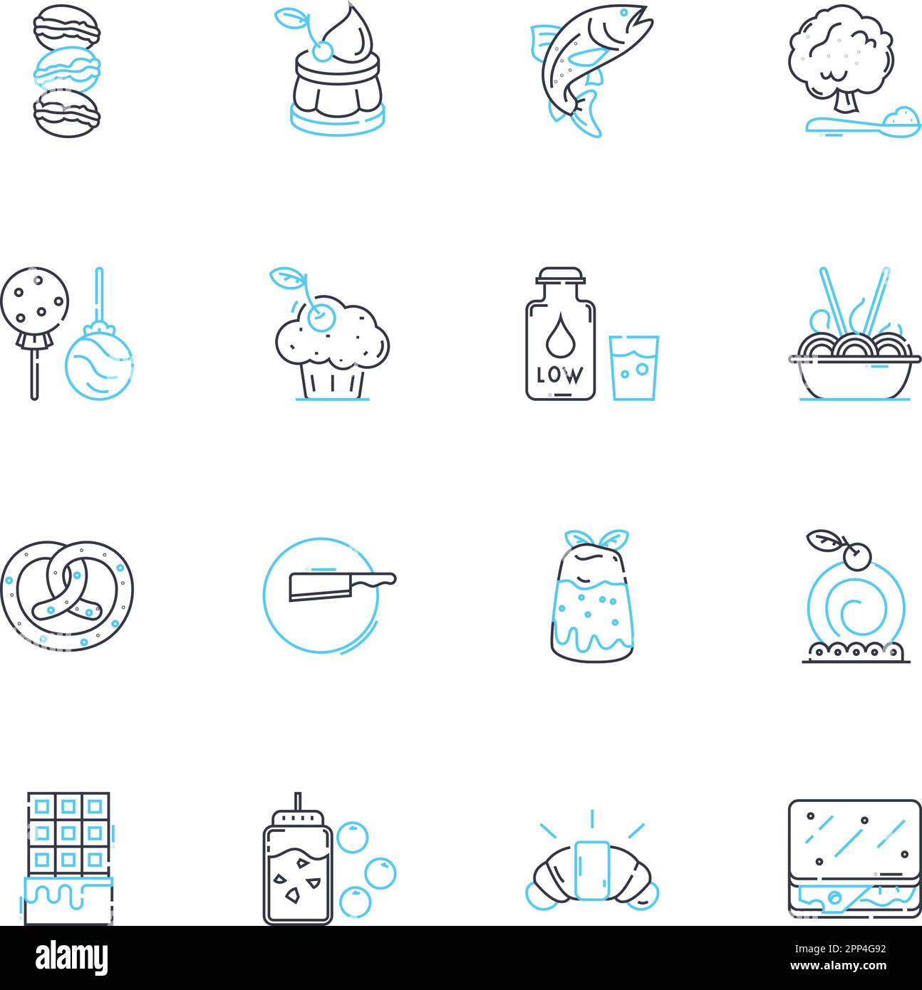 Restaurant plaza linear icons set. Dining, Cuisine, Gourmet, Bistro ...