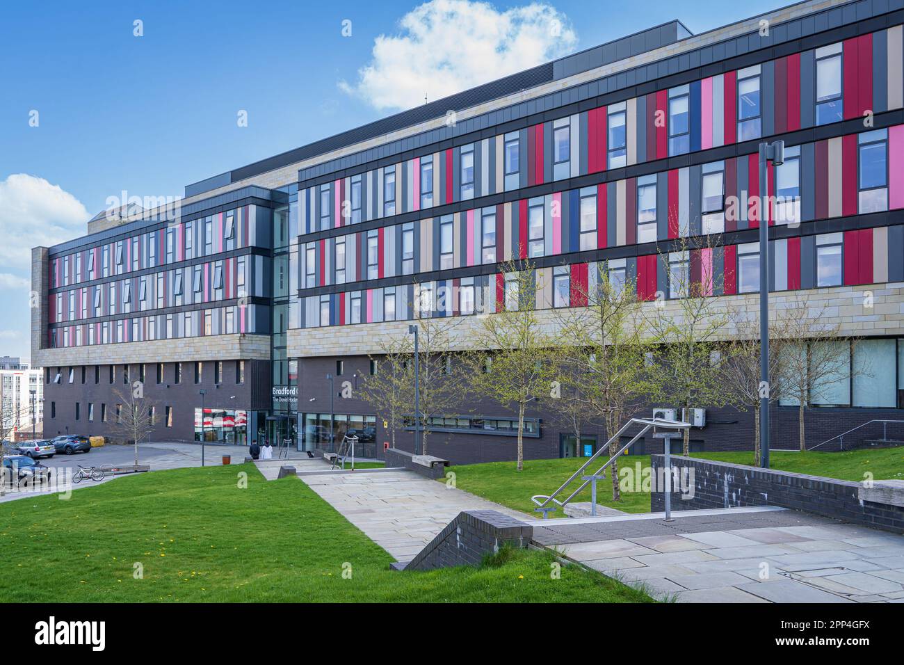 The David Hockney building at Bradford College Stock Photo - Alamy