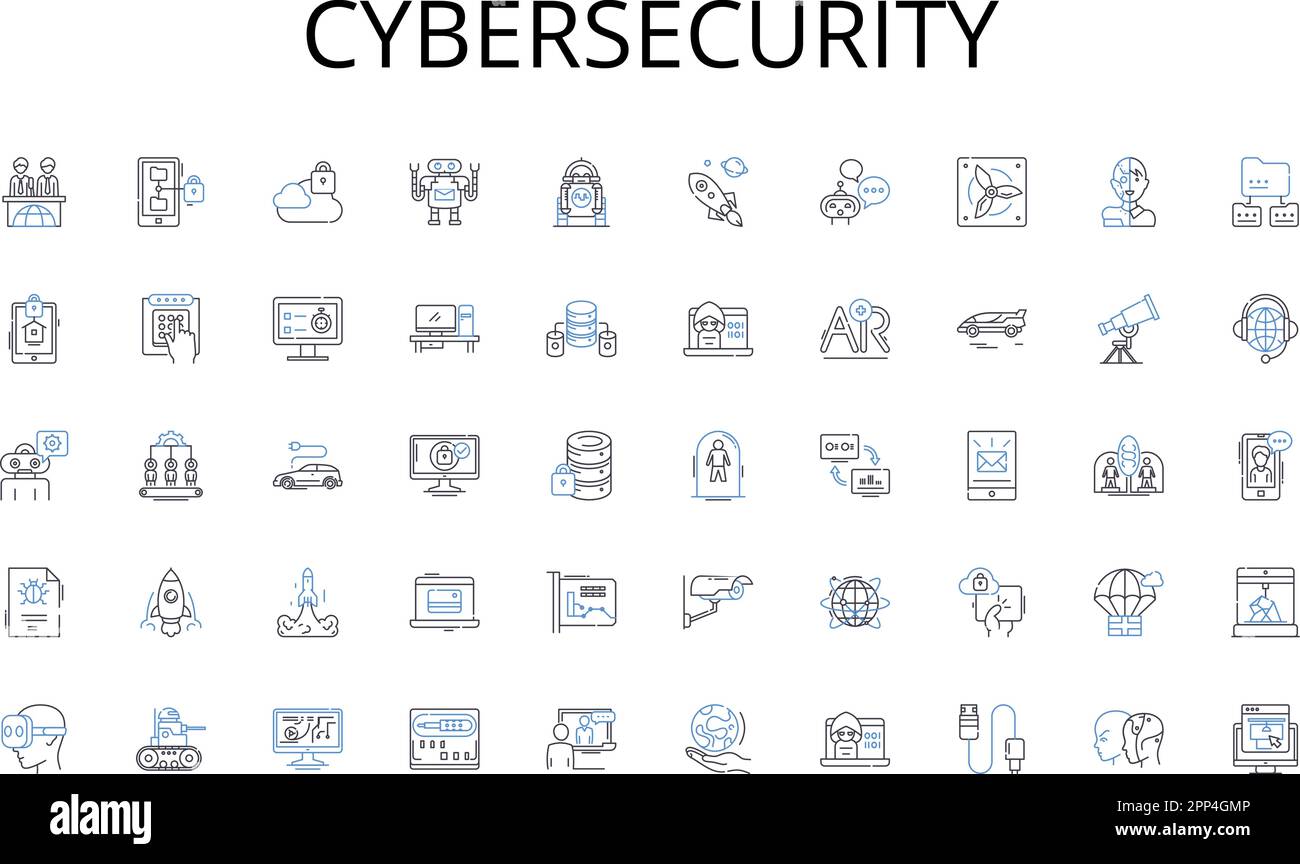 Cybersecurity line icons collection. Branding, Sales, Advertising ...