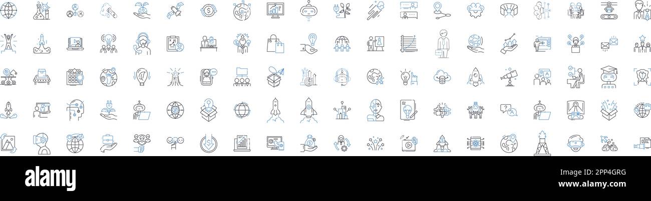 Creative Solution Line Icons Collection Innovation Imagination