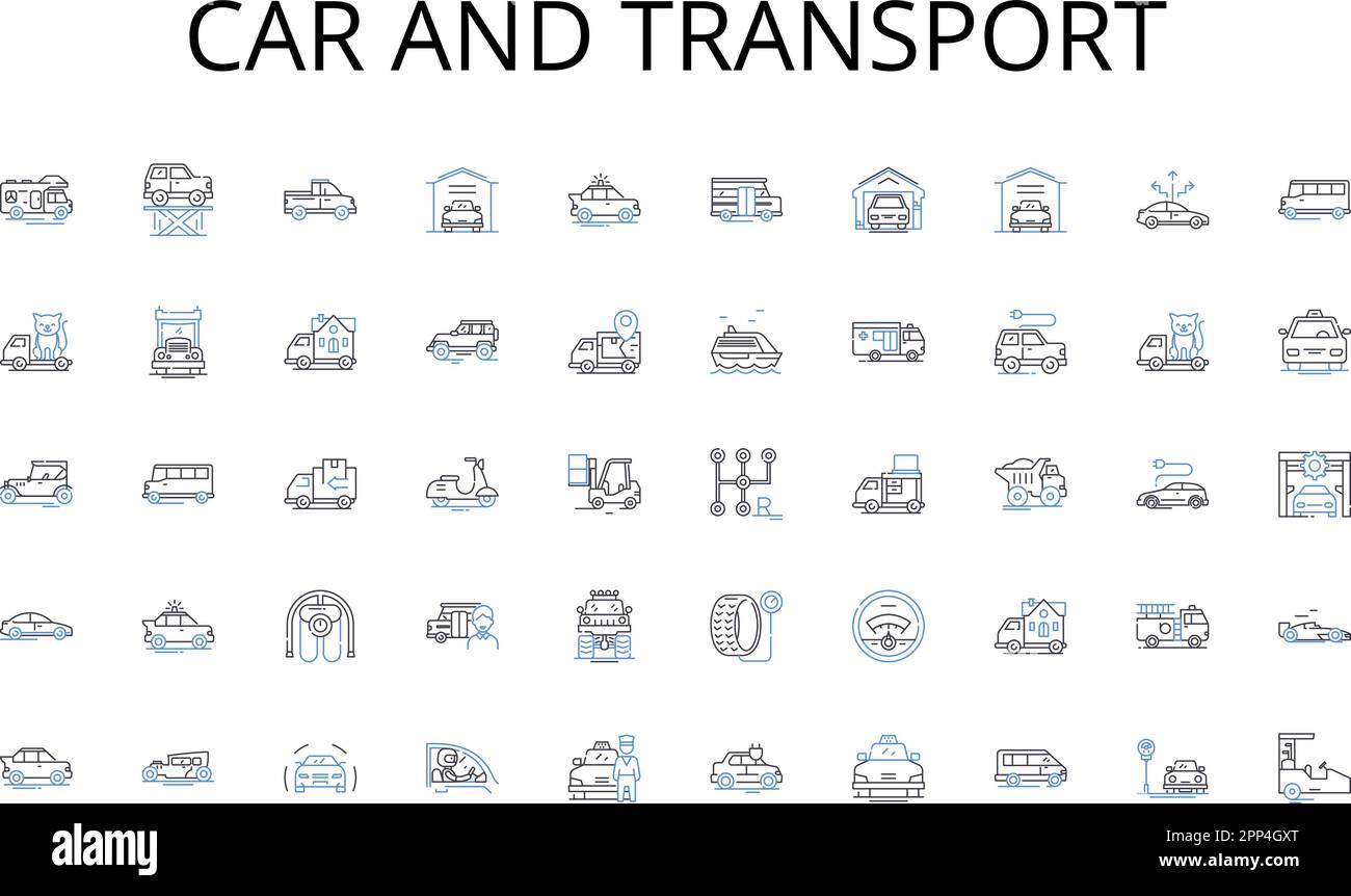 Car and transport line icons collection. Management, Strategy, Business ...
