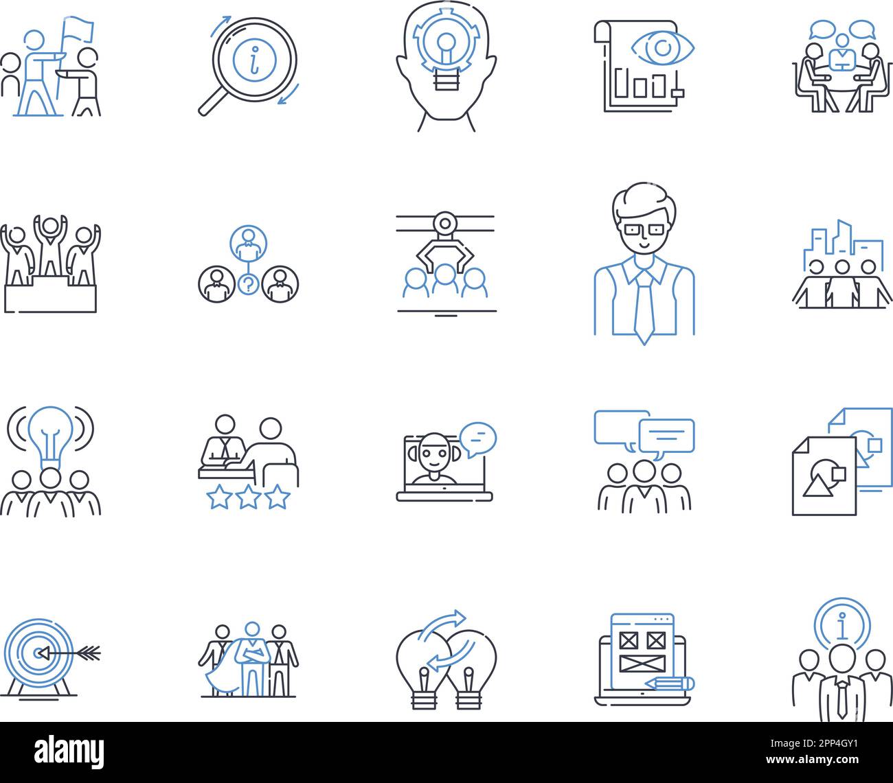 Technical Director line icons collection. Leadership, Management, Innovation, Expertise ...
