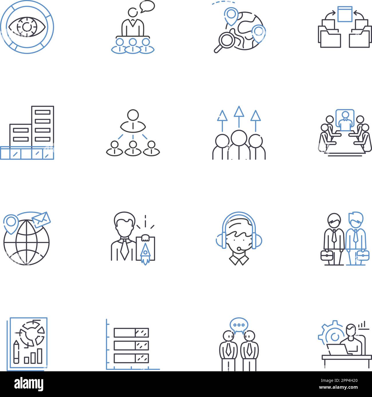 Business collaborator line icons collection. Partnership, Alliance ...