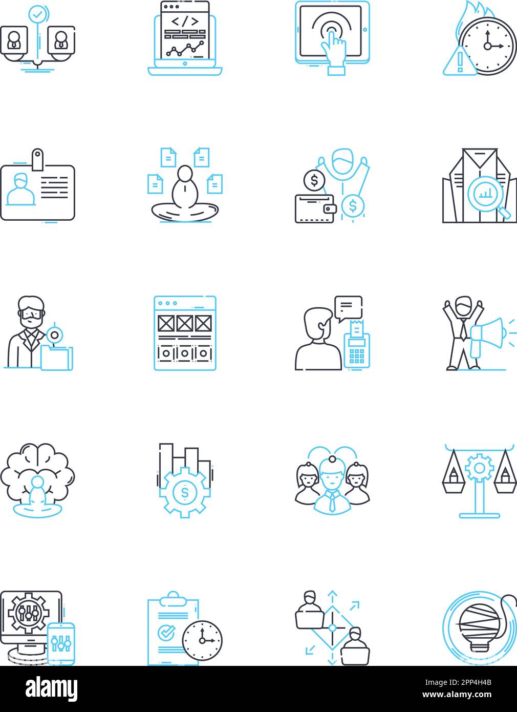 Job evaluation linear icons set. Compensation, Appraisal, Salary ... Job evaluation linear icons set. Compensation, Appraisal, Salary ...