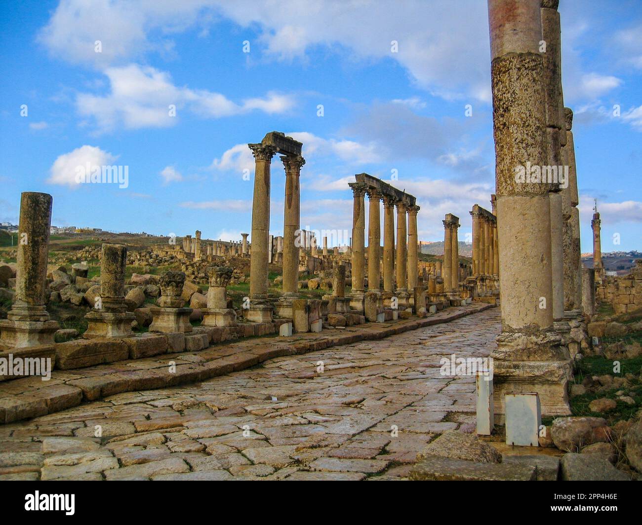 Roman ancient city of Geraza. The Cardo Maximus the Colonnaded Street ...