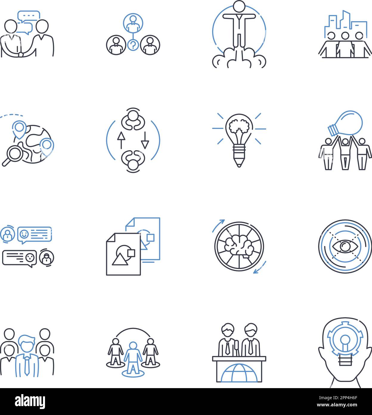 Digital Strategist line icons collection. Analytics, Branding, Content ...