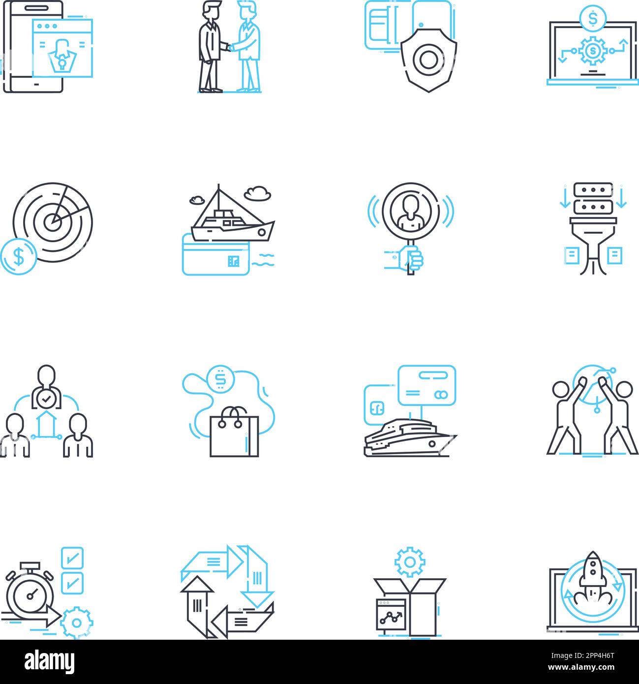 Cash income linear icons set. Earnings, Pay, Profit, Income, Wages ...