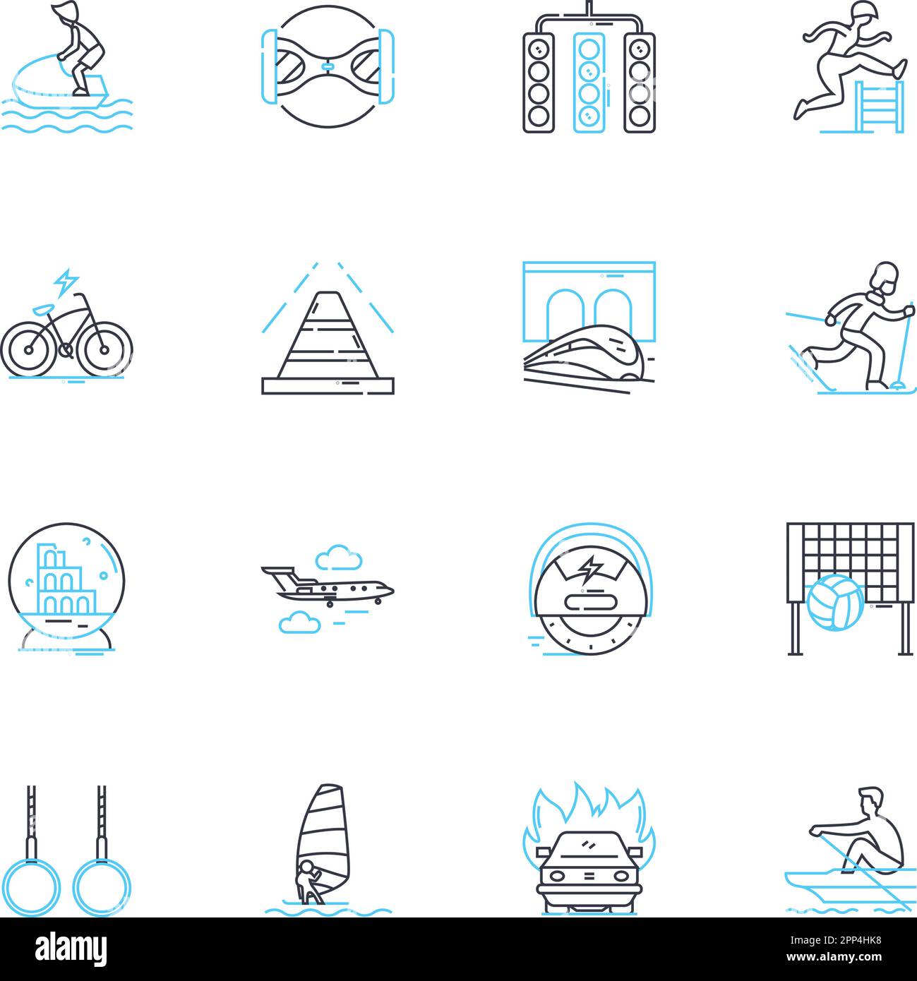 Exercise realm linear icons set. Fitness, Strength, Endurance, Health ... Exercise realm linear icons set. Fitness, Strength, Endurance, Health ...