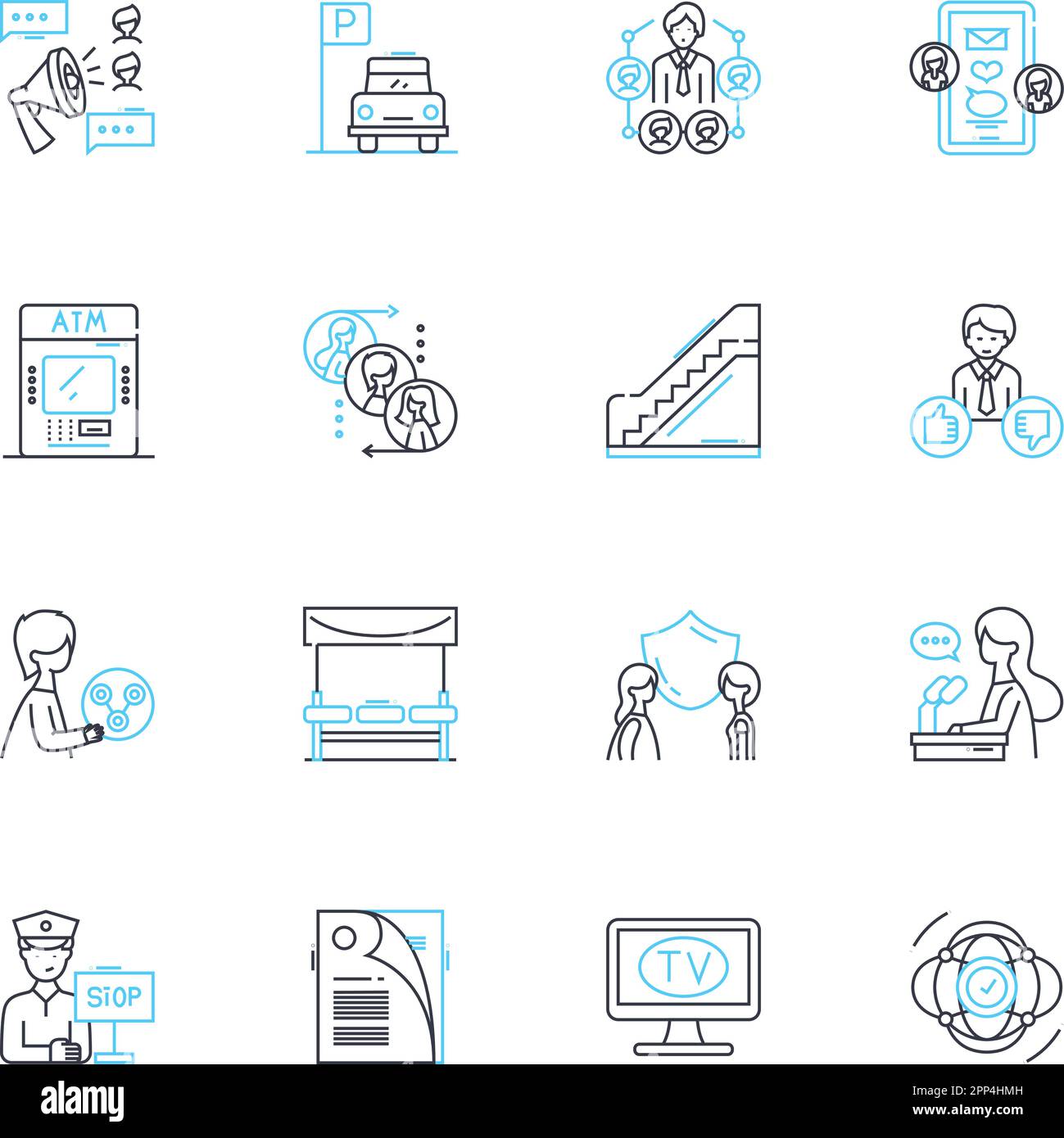 Astute society linear icons set. Intelligence, Insight, Discernment ...