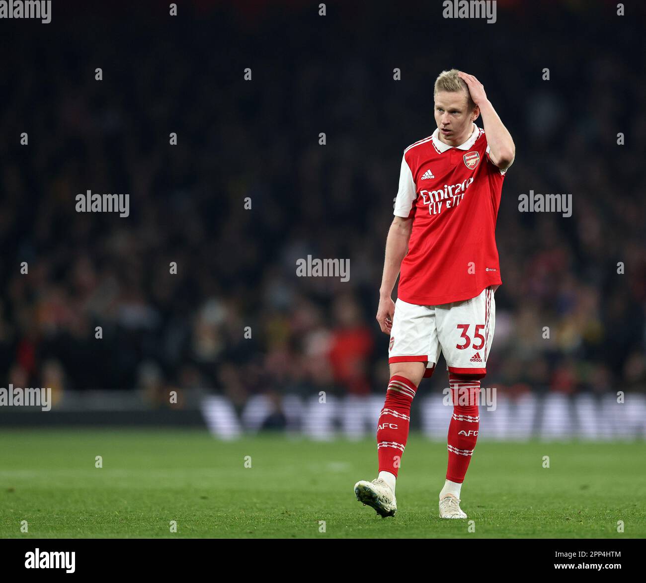 London, UK. 21st Apr, 2023. Oleksandr Zinchenko of Arsenal during the ...