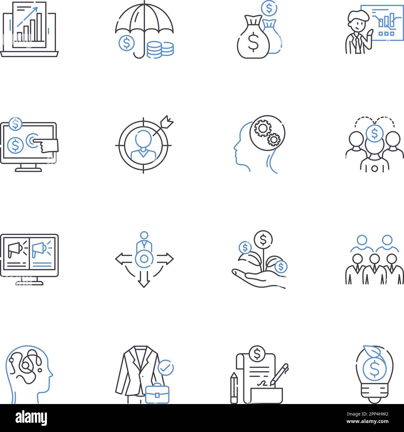 Financial Education line icons collection. Budgeting, Saving, Investing ...