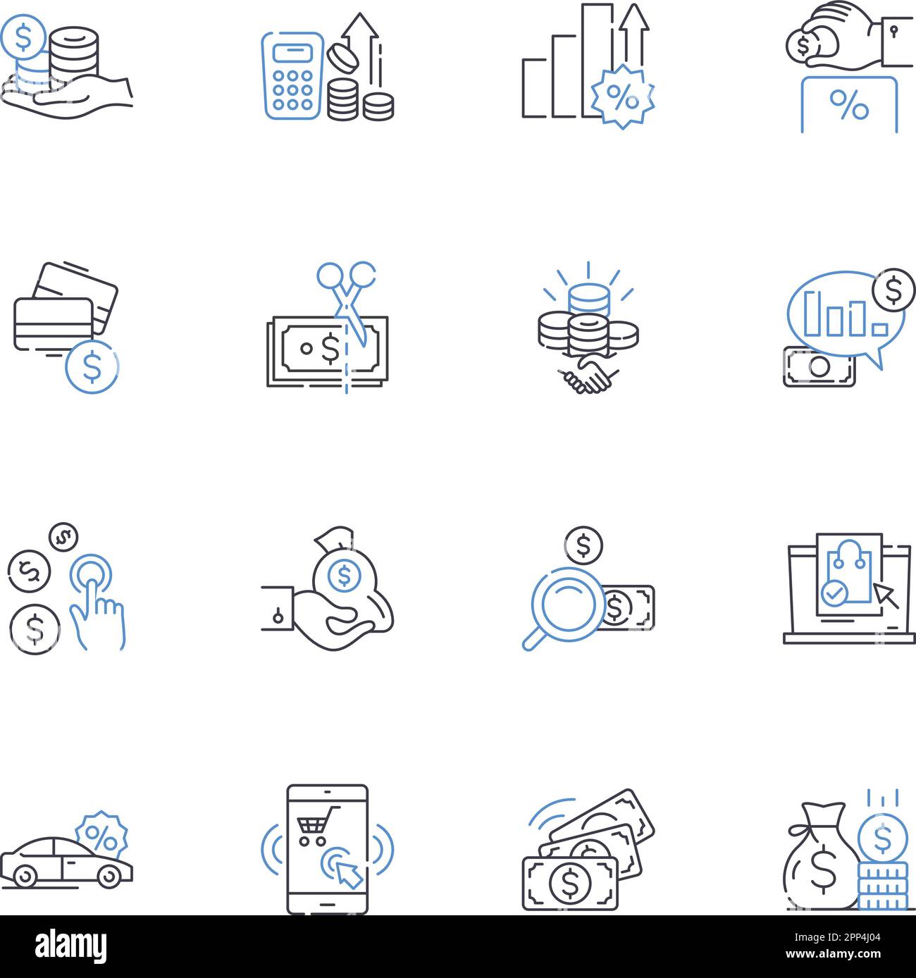 Offerings line icons collection. Products, Services, Solutions ...
