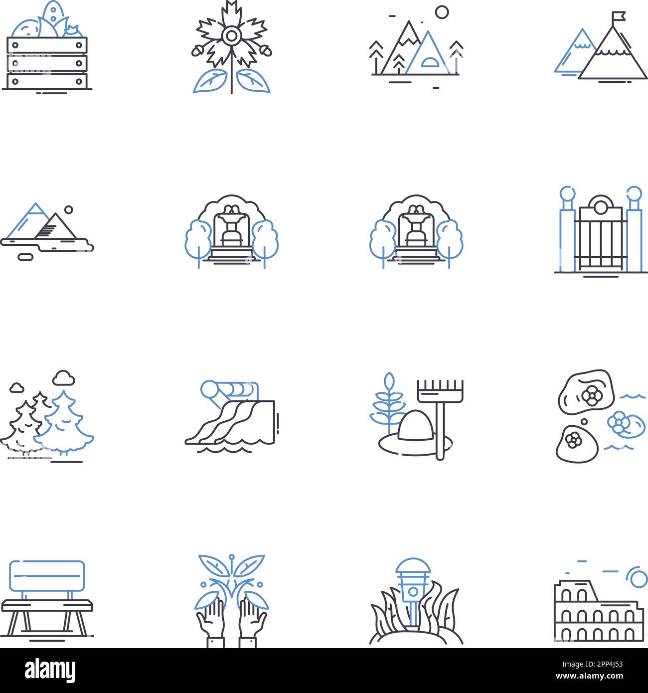 Wildlife and nature line icons collection. Habitat, Wilderness ...