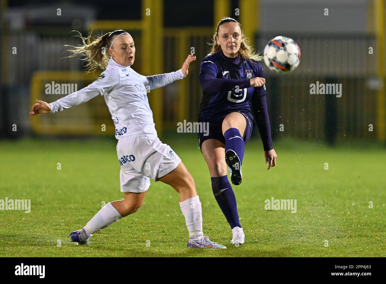 Zaventum, Belgium. 21st Apr 2023. Fleur Pauwels (8) of Genk pictured ...