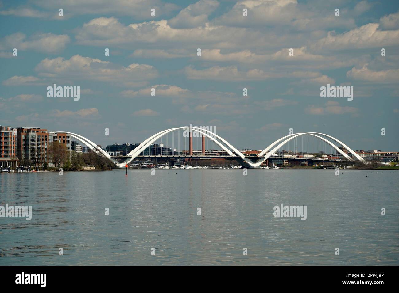 Frederick Douglass Memorial Bridge view from a cruise on potomac river ...